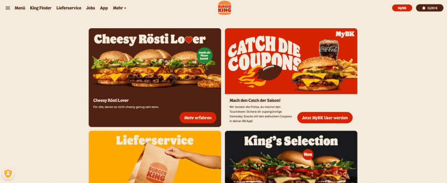 Rabattcode & Gutschein Burger King - 50% - Dezember 2025