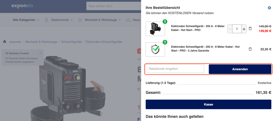 Rabattcode & Gutschein expondo - 40€ - Oktober 2025