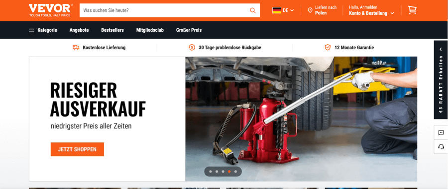 Rabattcode & Gutschein VEVOR - 8% und 200€ - Oktober 2025 | Rabatio